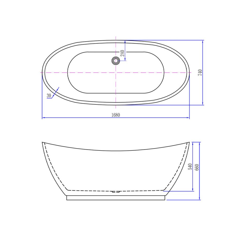 Luna 1700mm Freestanding Bath | Baths | Bathshed