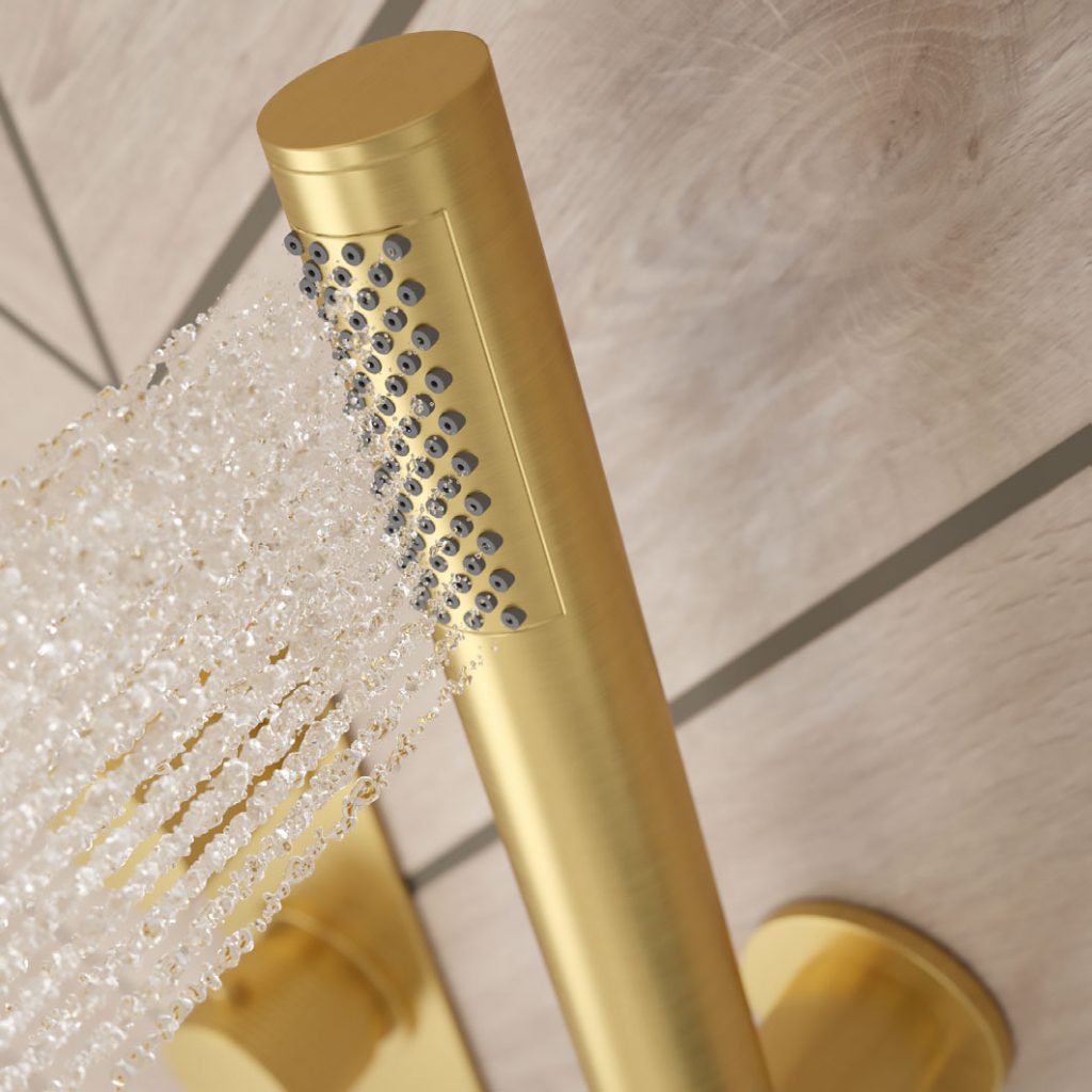 Quantum Oura Brushed Gold Concealed Shower Kit | Bathshed