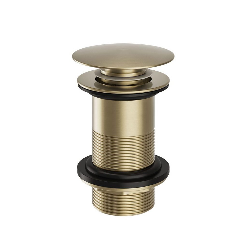 Brushed Brass Slotted Basin Waste | Traps & Fittings | Bathshed