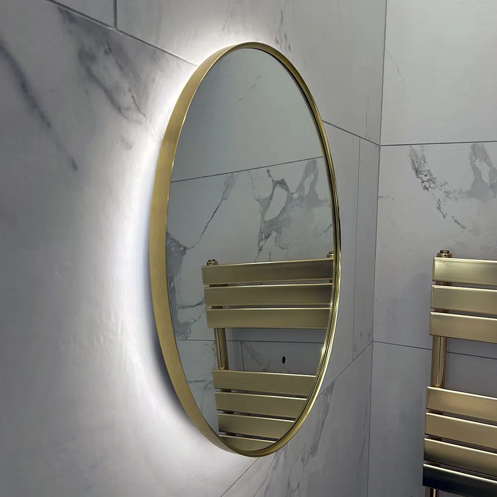 Asti Brushd Brass LED Mirror | LED Mirrors | Bathshed