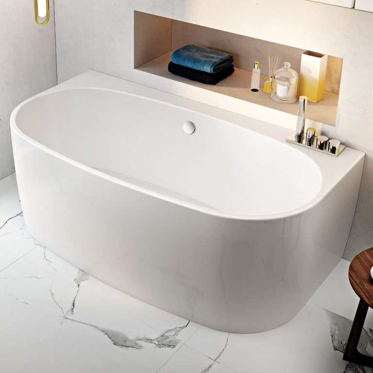Mila 1580mm Back To Wall Freestanding Bath | Baths | Bathshed