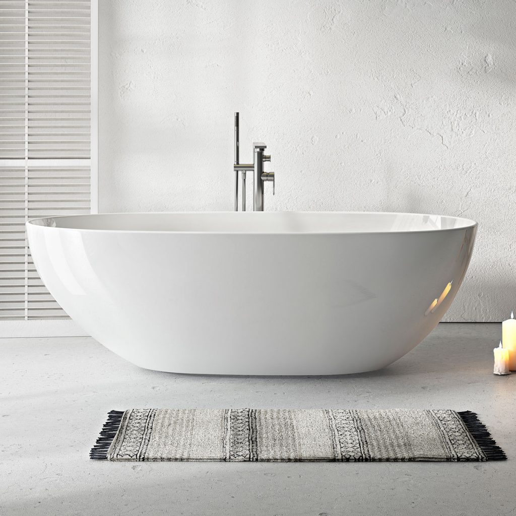 Nera 1800mm White Freestanding Bath | Baths | Bathshed