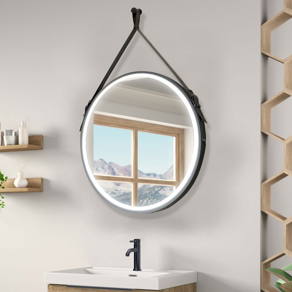 Emma 600mm Black LED Mirror | LED Mirrors | Bathshed