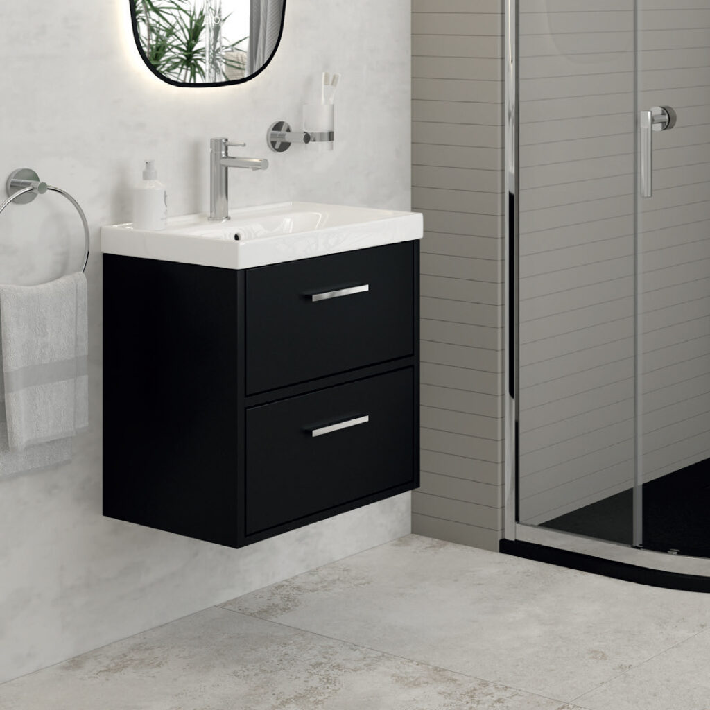 Finland 2 Drawer Wall Hung Vanity Unit | Scandinavian | Bathshed