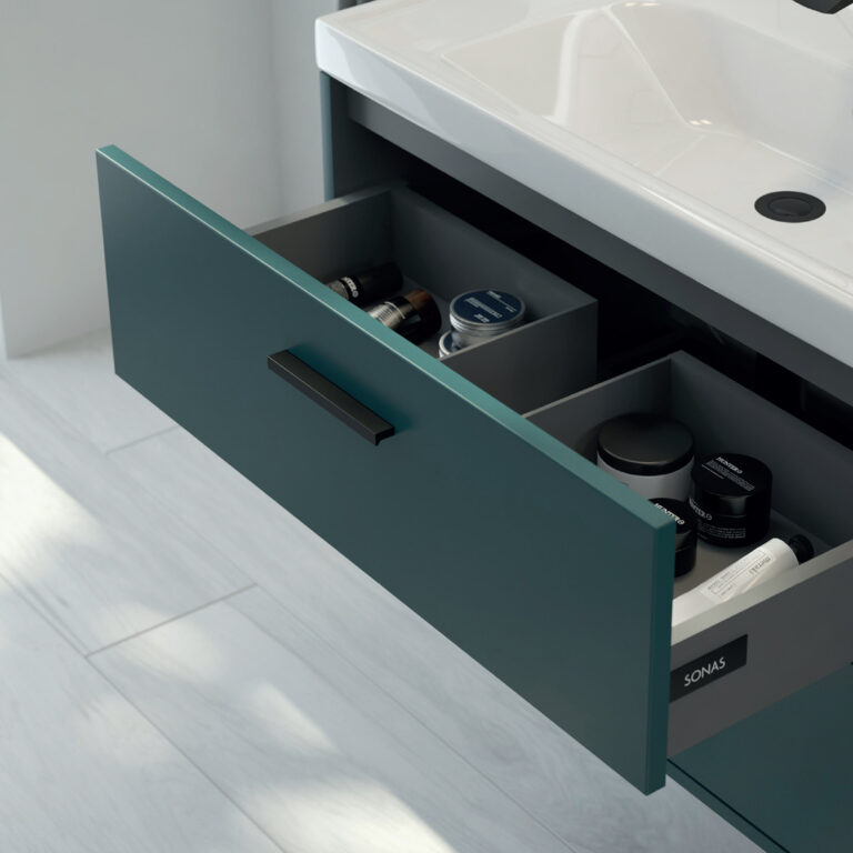 Finland 2 Drawer Wall Hung Vanity Unit | Scandinavian | Bathshed