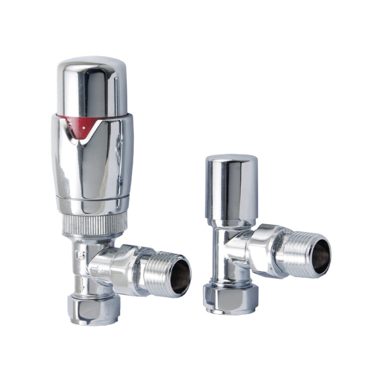 TRV Angled Chrome Valves - Bathshed