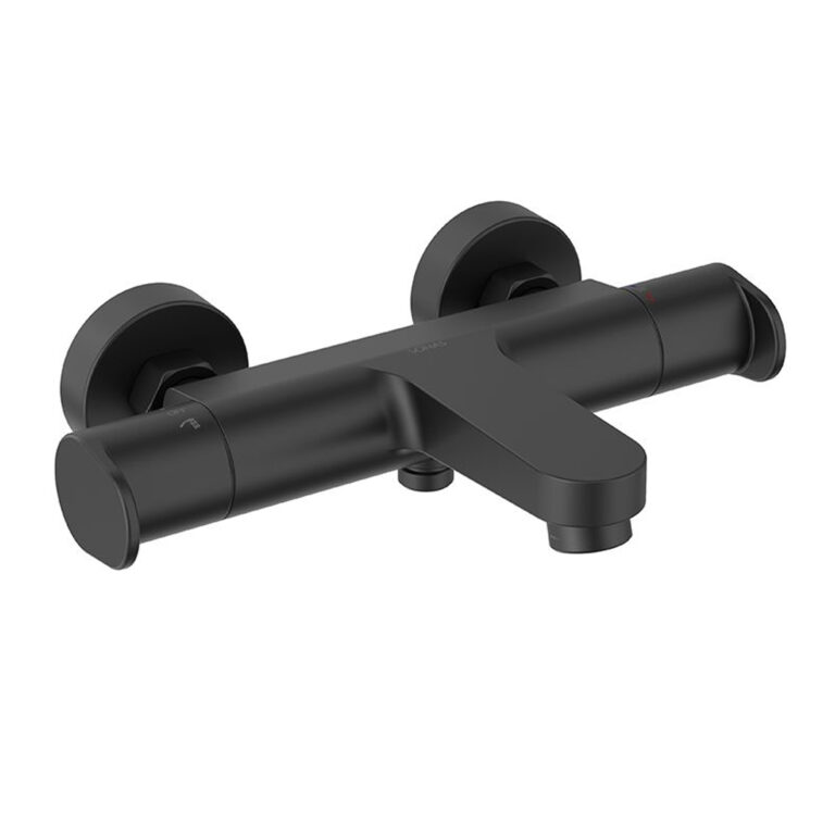 URBAN Thermostatic Bath Shower Mixer Matt Black - Bathshed