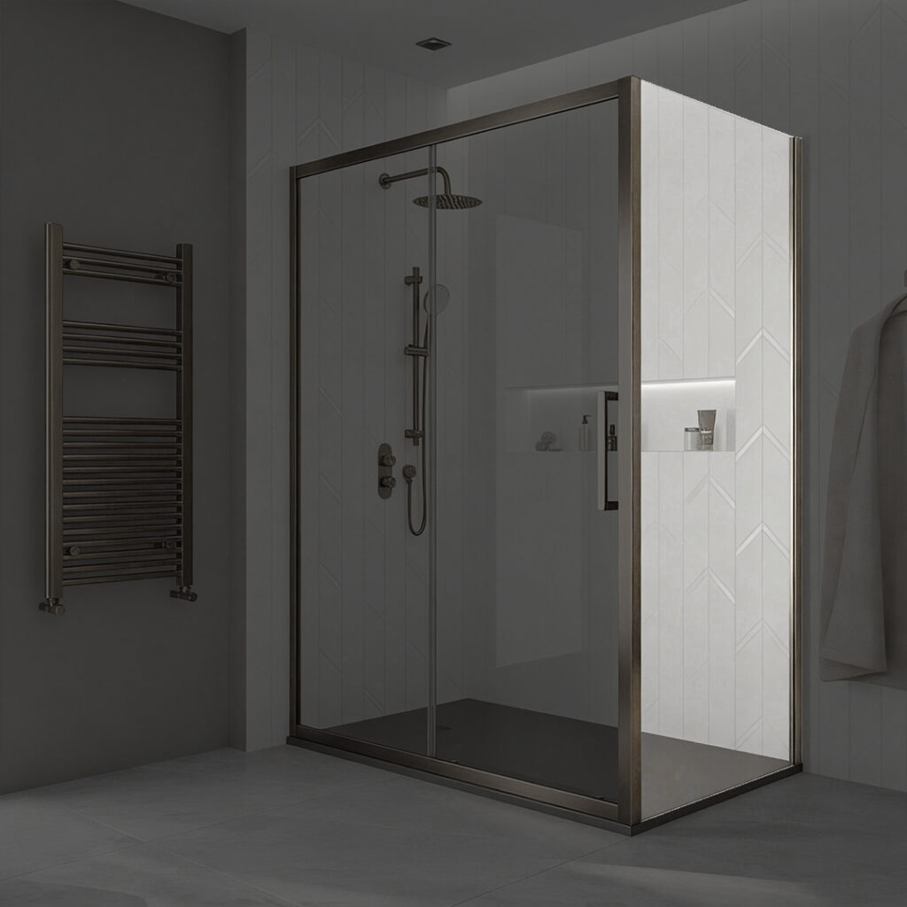 Side Panel For Aspect Shower Enclosures Brushed Nickel
